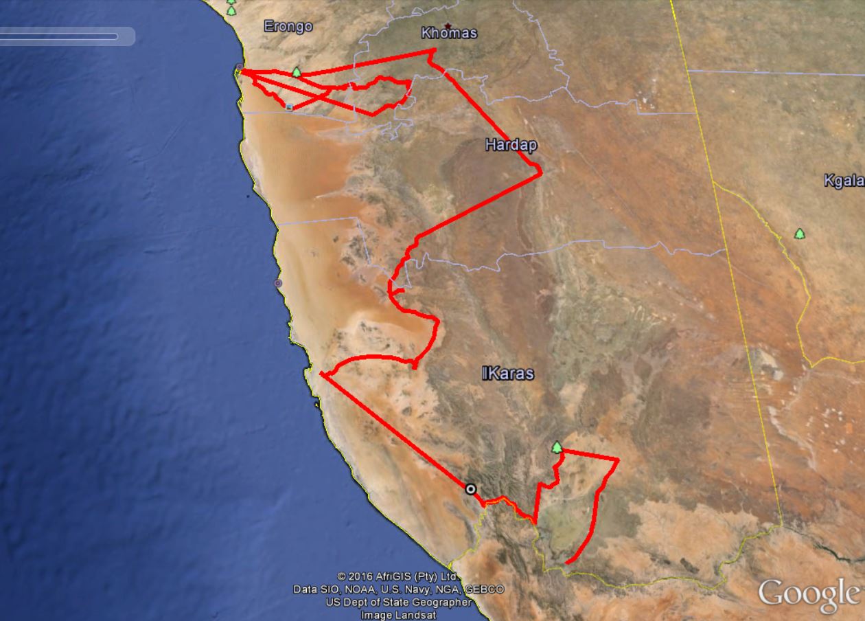 16.02 Namibia Süd google earth – Pegasus unterwegs